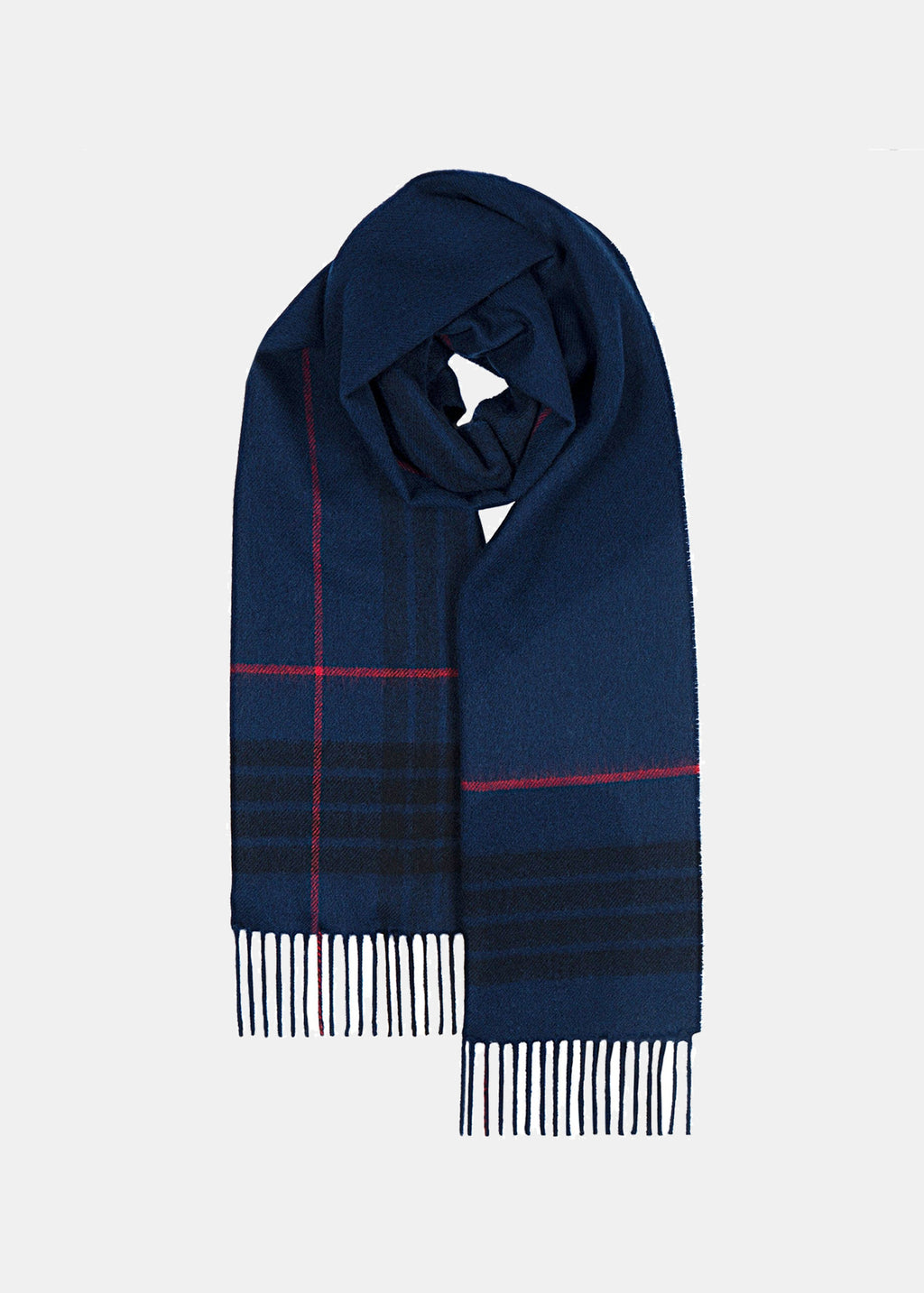 Unisex Oversized Lambswool Scarf Mackay Blue | Gloverall