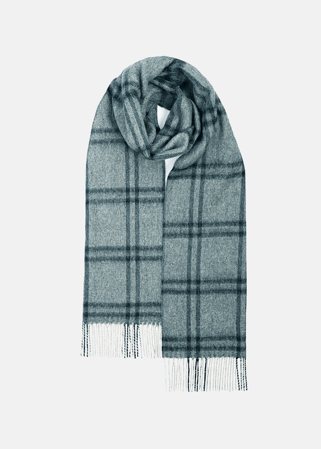Unisex Oversized Lambswool Scarf Grey Plaid - Gloverall – Gloverall