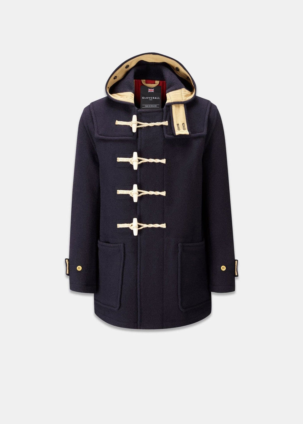 Men's Mid-Length Monty Duffle Coat with Union Jack Lining Navy – Gloverall