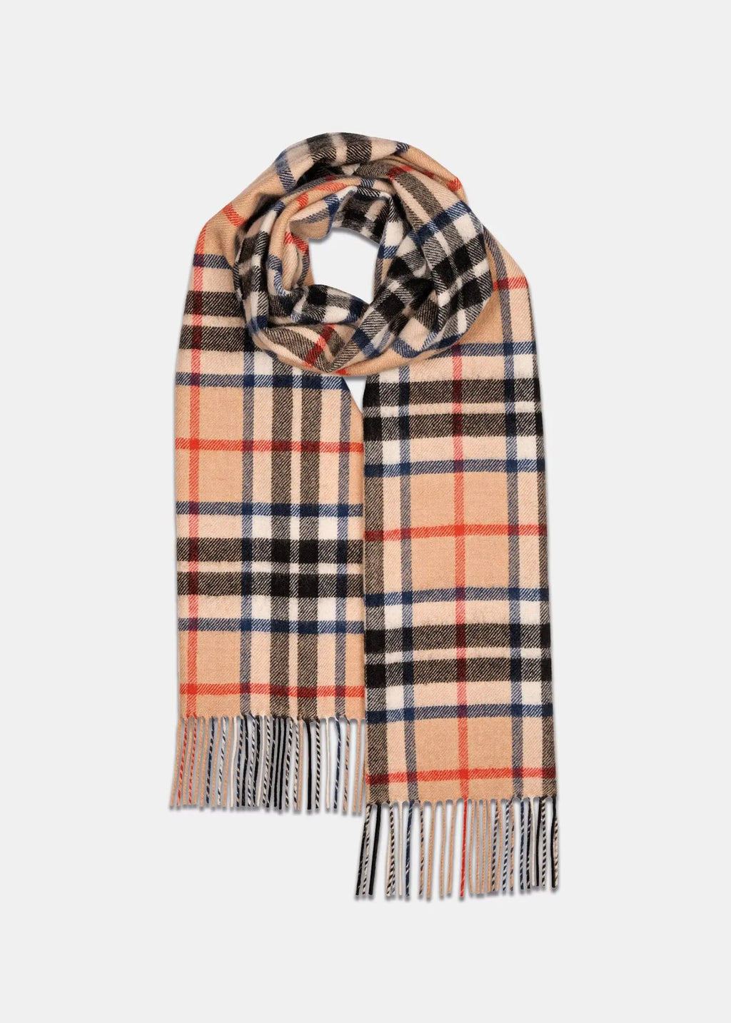 Unisex Oversized Lambswool Scarf Thomson Camel - Gloverall – Gloverall